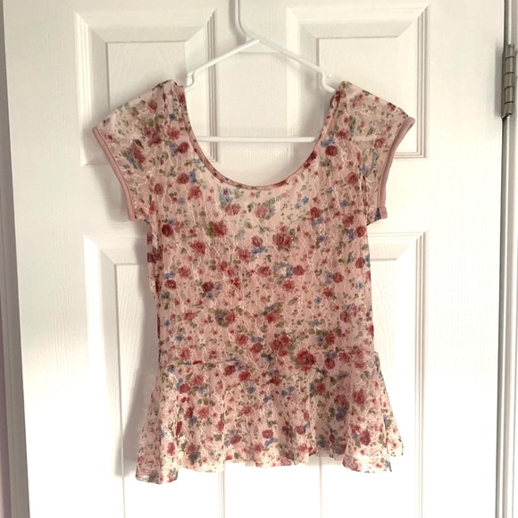 dELiA*s | Tops | Stretchy Sheer Transparent Short Sleeve Baby Doll Top ...